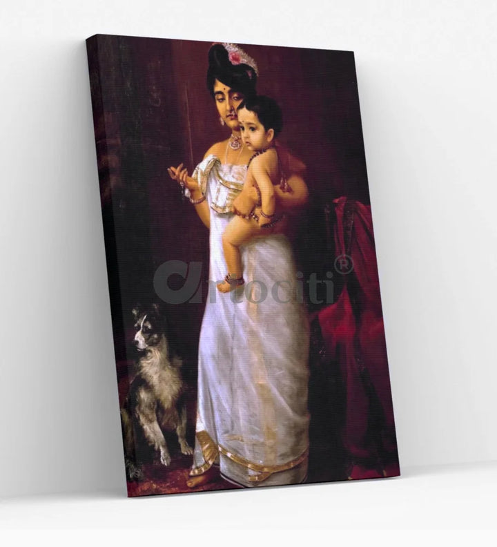 Buy There Comes Papa by Raja Ravi Varma Famous Canvas Painting Online ...